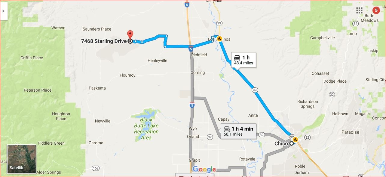 Corning California Map